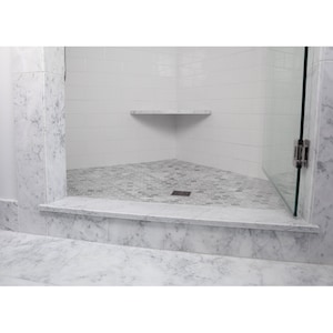 Italian Bianco Carrara Marble Shower Curb, Window Sill, Vanity ...
