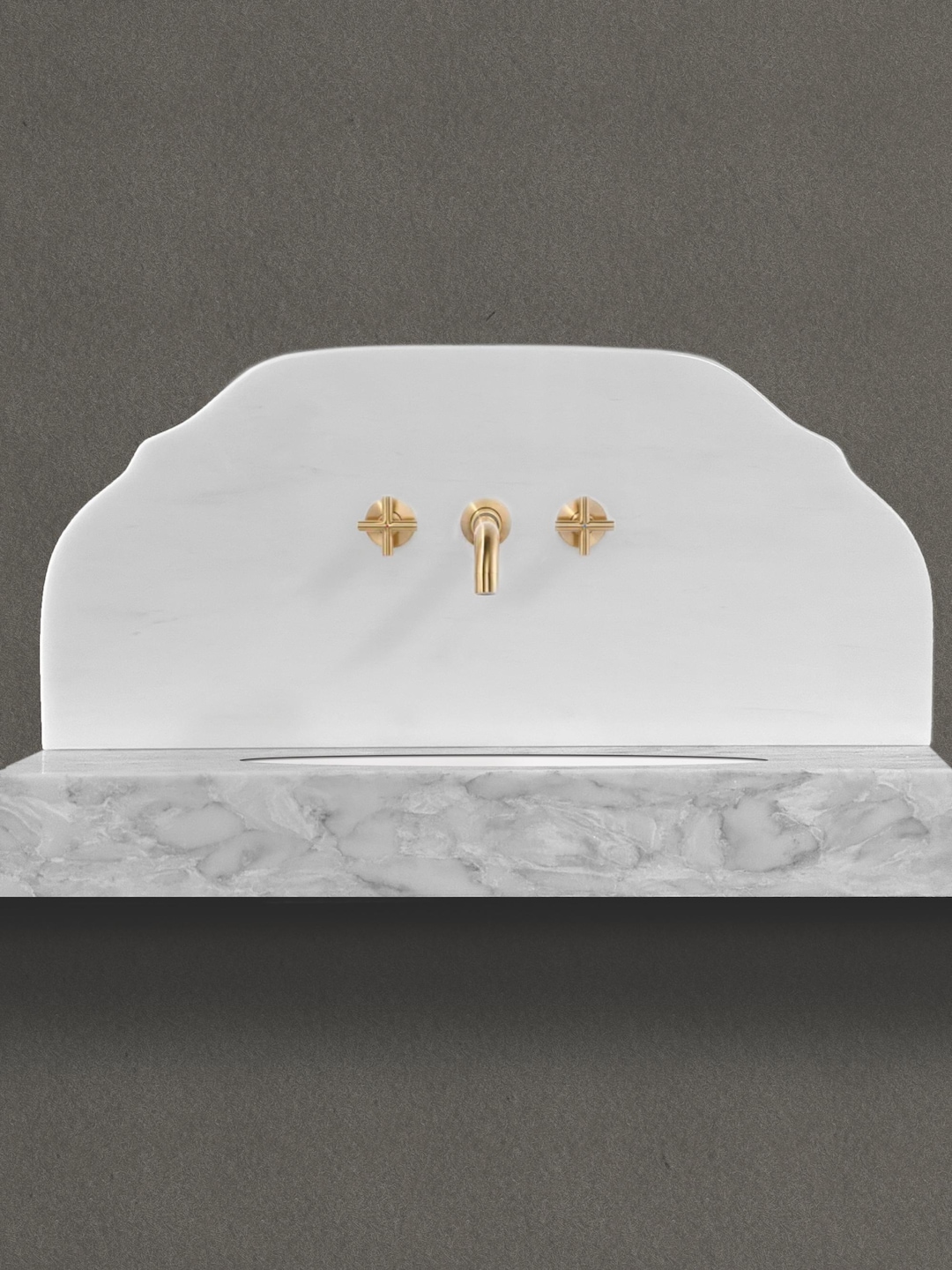 Custom Dolomite Marble Vanity Backsplash Special Cut *please Get in ...