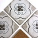 Set of 4 Spanish Porcelain Tile Coasters Handmade Patterned Cork Back ...