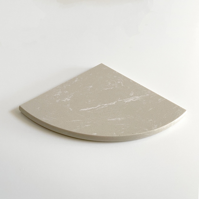 Beige Engineered Stone Corner Shelf Polished 9" - Etsy
