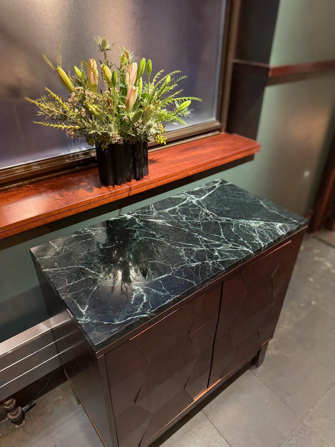 Custom Size Green Spyder Marble Polished Marble Night Stand Top ...