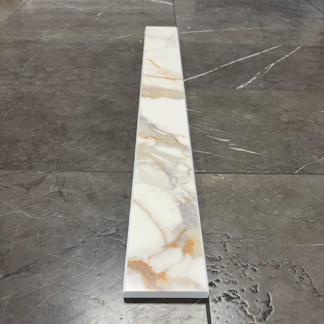 Calacatta Engineered Stone Marble Door Saddle, Threshold, Shower Curb ...