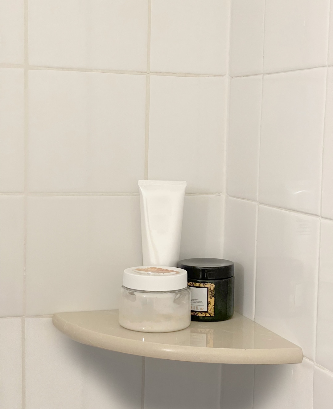 Beige Engineered Stone Corner Shelf Polished 9" - Etsy