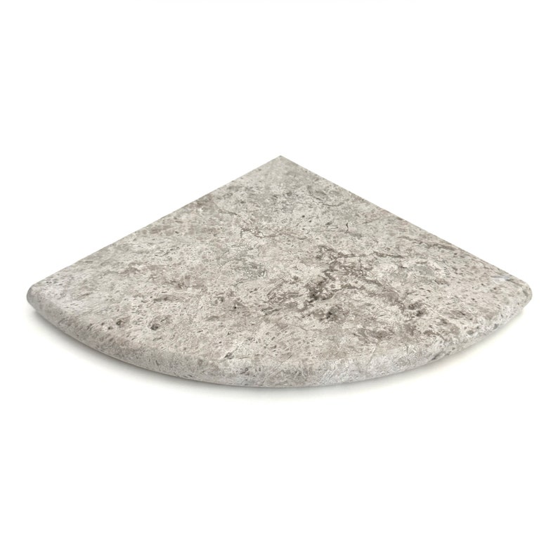 Nordic Gray Marble Corner Shelf 9" Polished Shower Shampoo Holder - Etsy