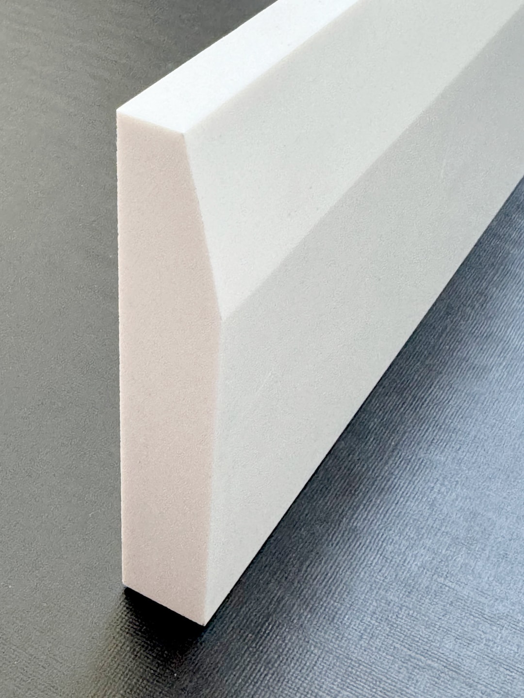 Baseboard 12" Pure White Engineered Stone Wall Molding 4" X 12" Custom ...