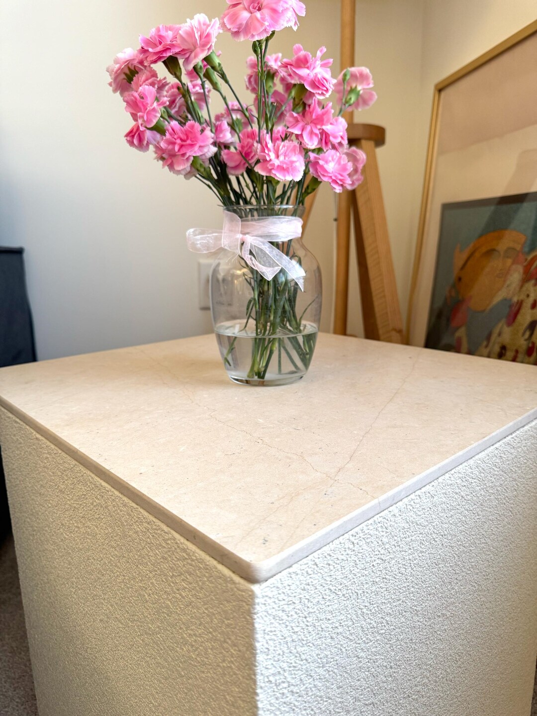 Thala Beige Limestone Night Stand, Dresser Top Custom Size Matte Slab ...