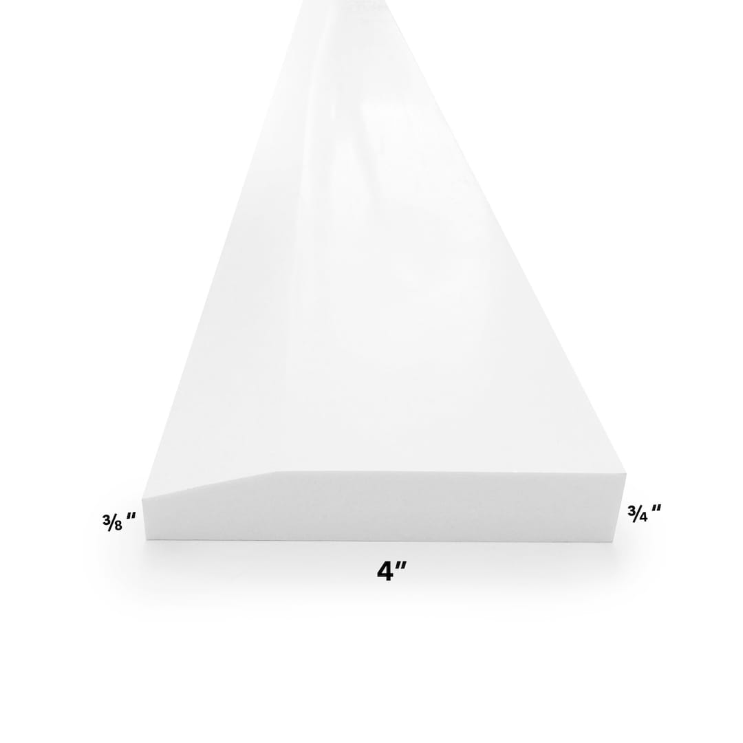 Single Hollywood Pure White Engineered Stone Threshold, Floor ...