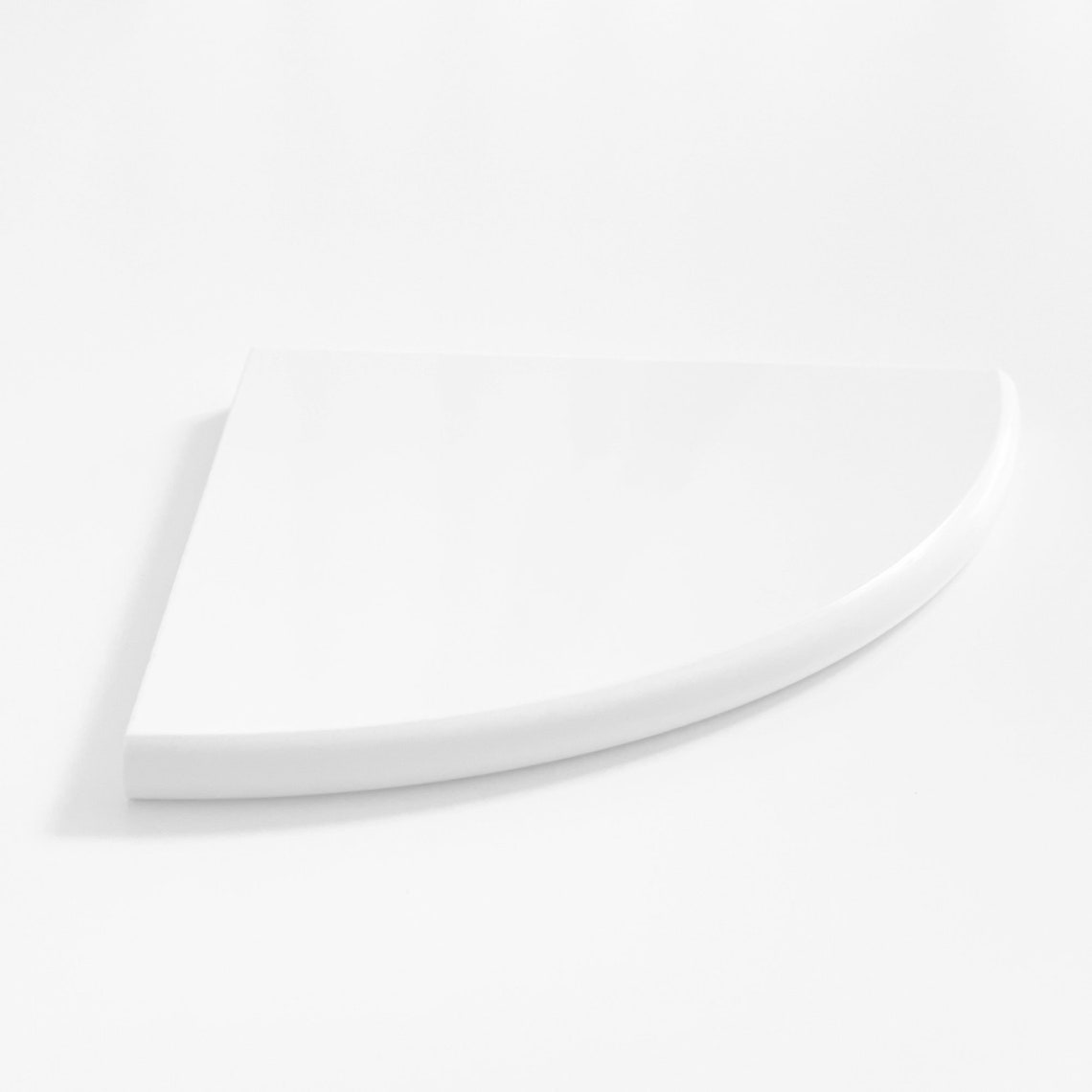 Pure White Engineered Stone Corner Shelf Polished 9" - Etsy