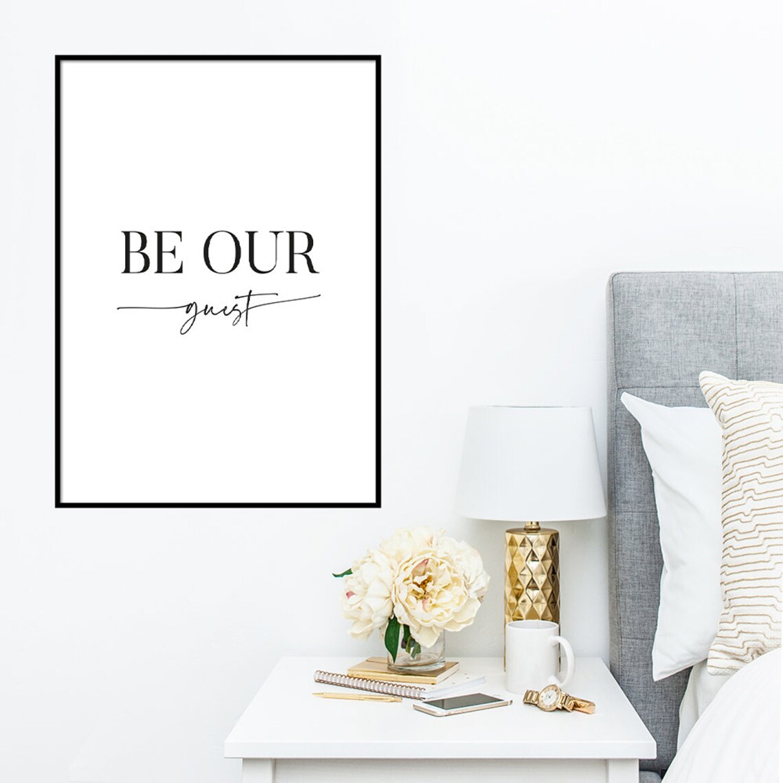 Be Our Guest Printable Guest Room Decor Guest Room Quote | Etsy