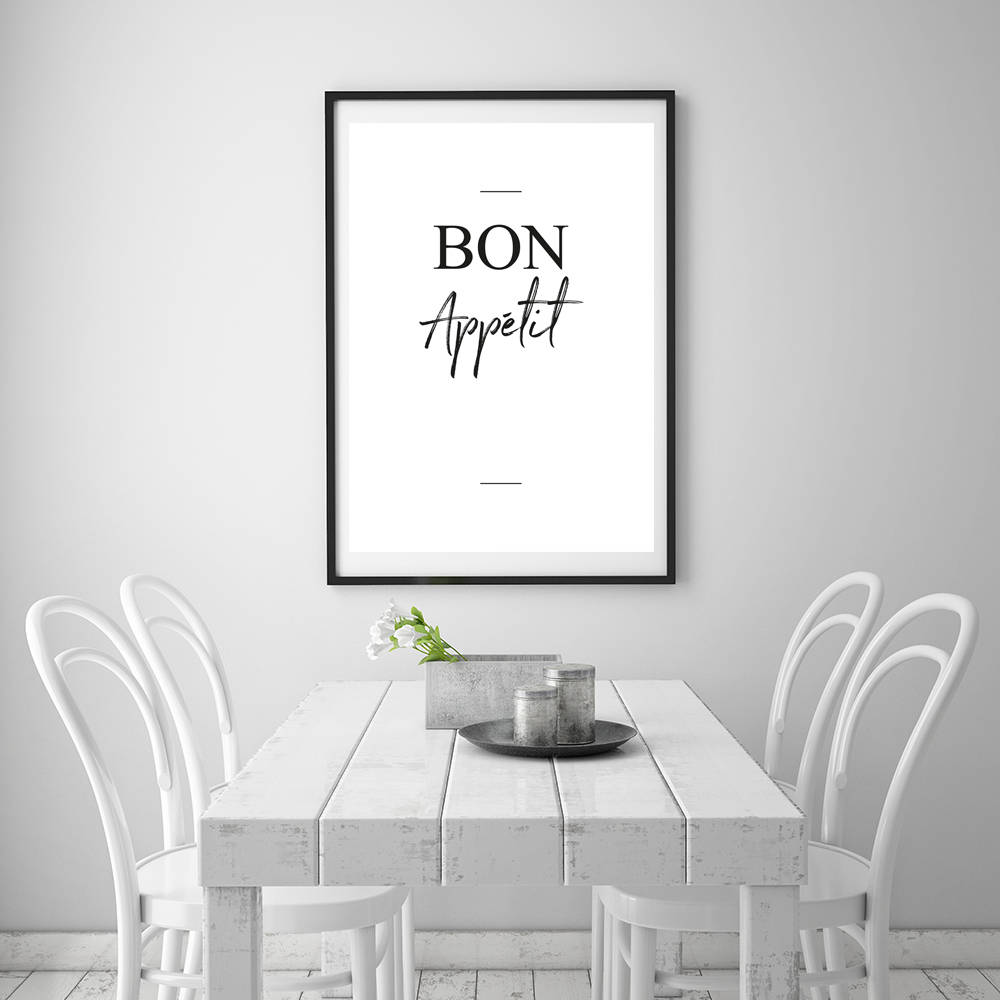 Kitchen Prints Kitchen Printables Bon Appetit Sign - Etsy