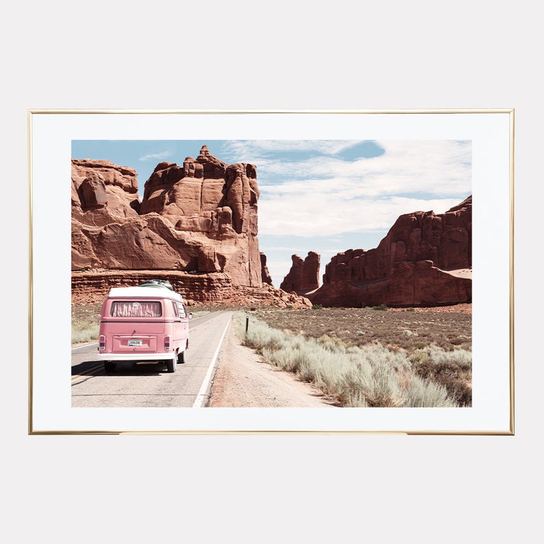 Boho Printable Art Retro Van Print Desert Print Digital - Etsy