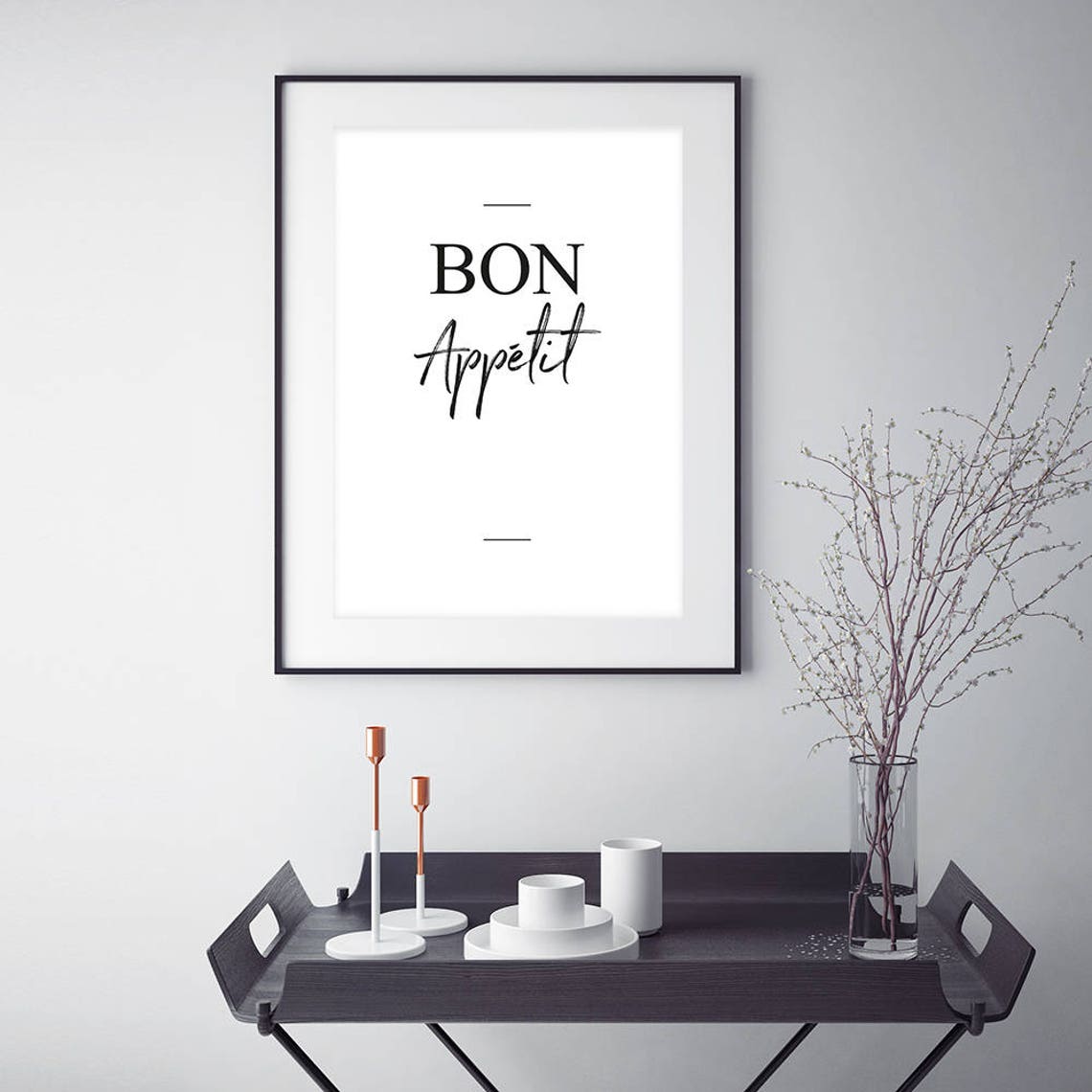 Kitchen Prints Kitchen Printables Bon Appetit Sign - Etsy