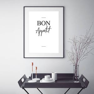 Kitchen Prints, Kitchen Printables, Bon Appetit Sign, Printable Quotes ...