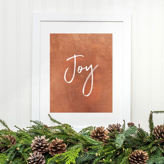 Joy Print Joy Printable Christmas Printable Wall Art | Etsy