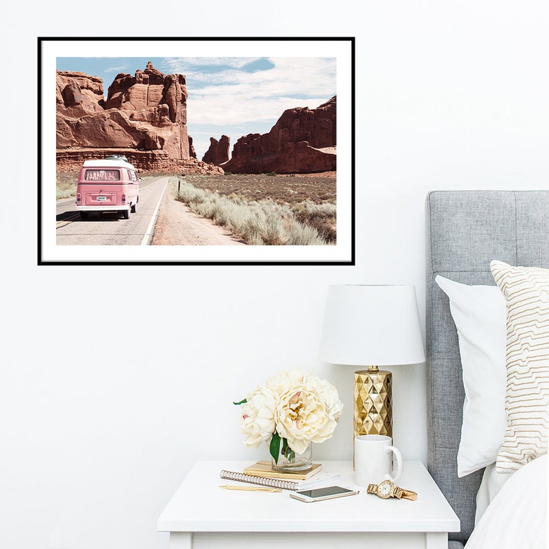 Boho Printable Art Retro Van Print Desert Print Digital - Etsy