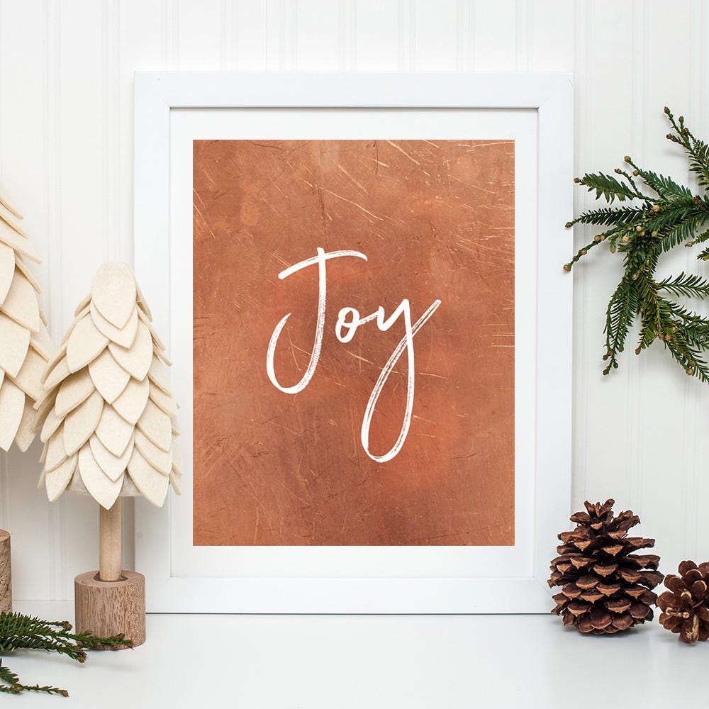 Joy Print Joy Printable Christmas Printable Wall Art - Etsy