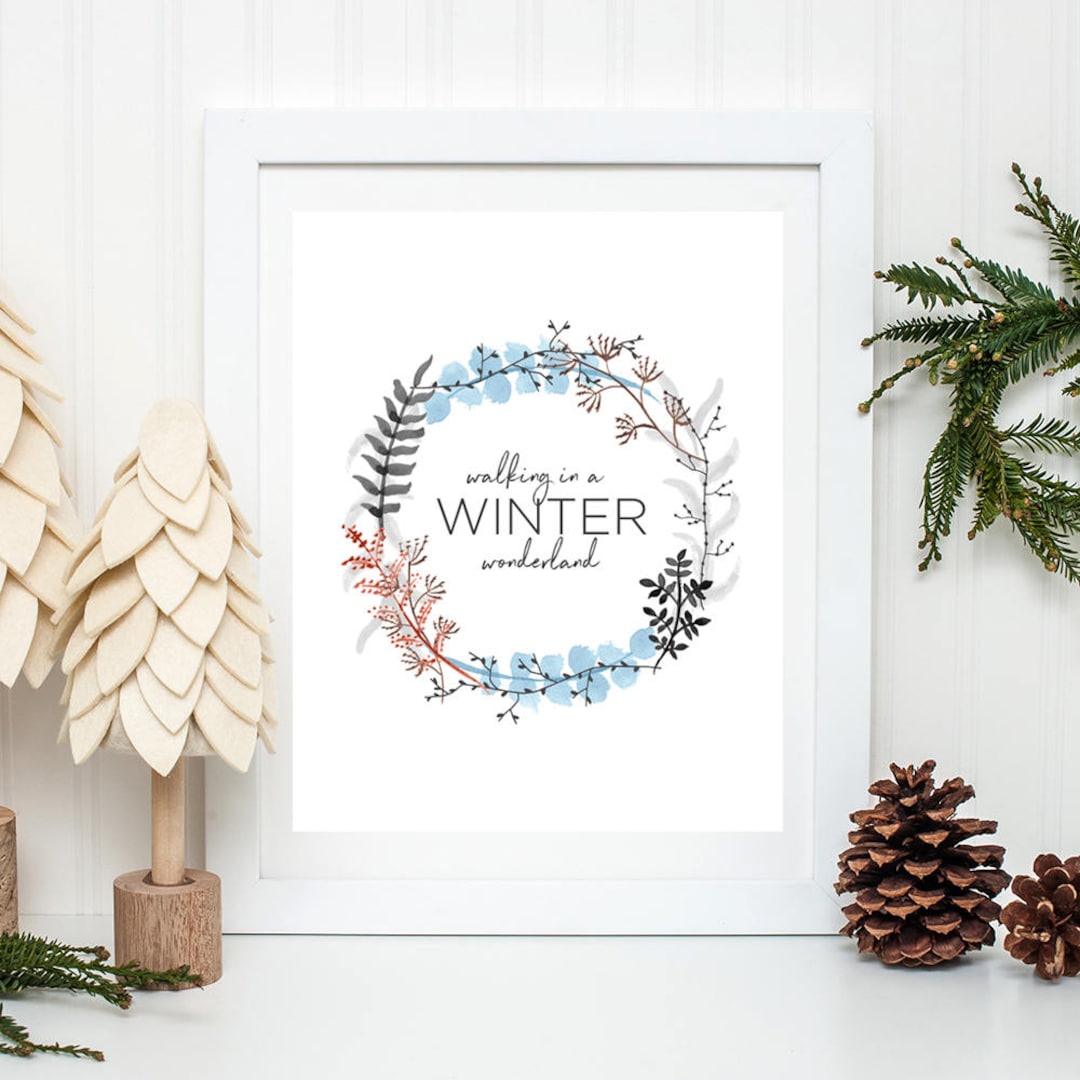 Christmas Print Winter Wonderland Christmas Printable Art - Etsy