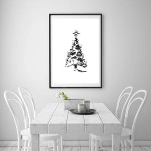 Christmas Printable Wall Art, Minimalist Christmas Print, Scandinavian ...