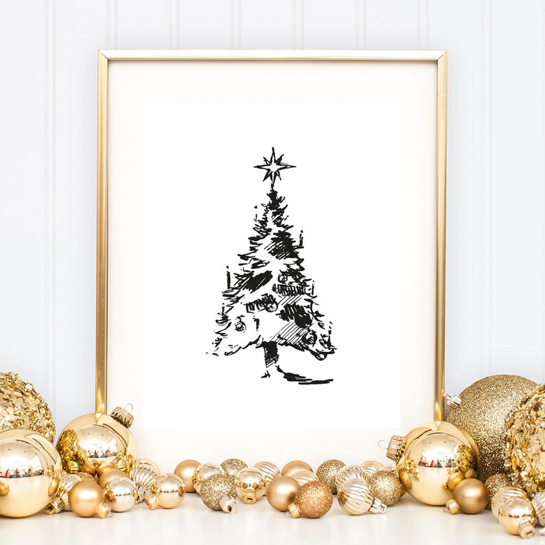 Christmas Printable Wall Art Minimalist Christmas Print - Etsy