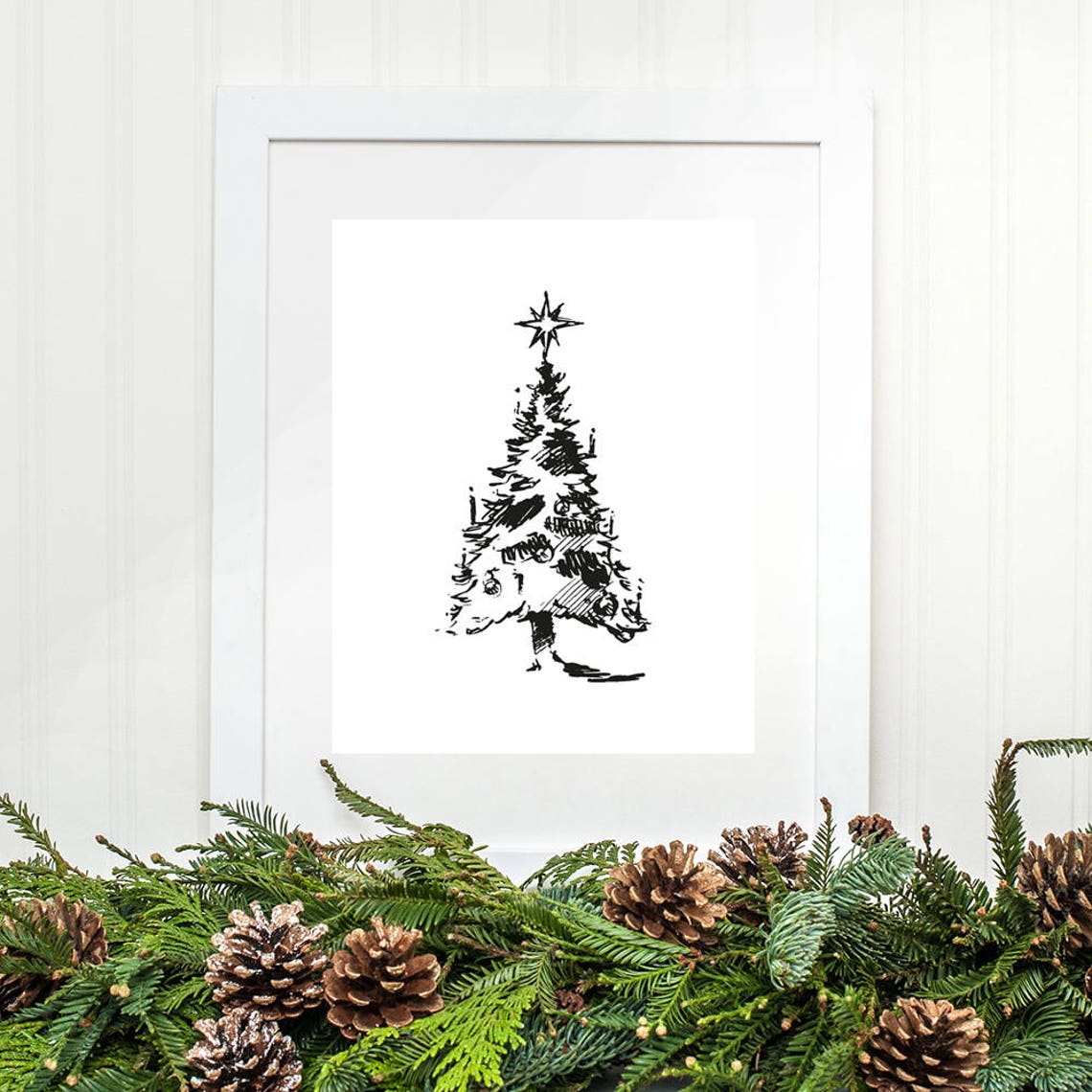 Christmas Printable Wall Art Minimalist Christmas Print | Etsy