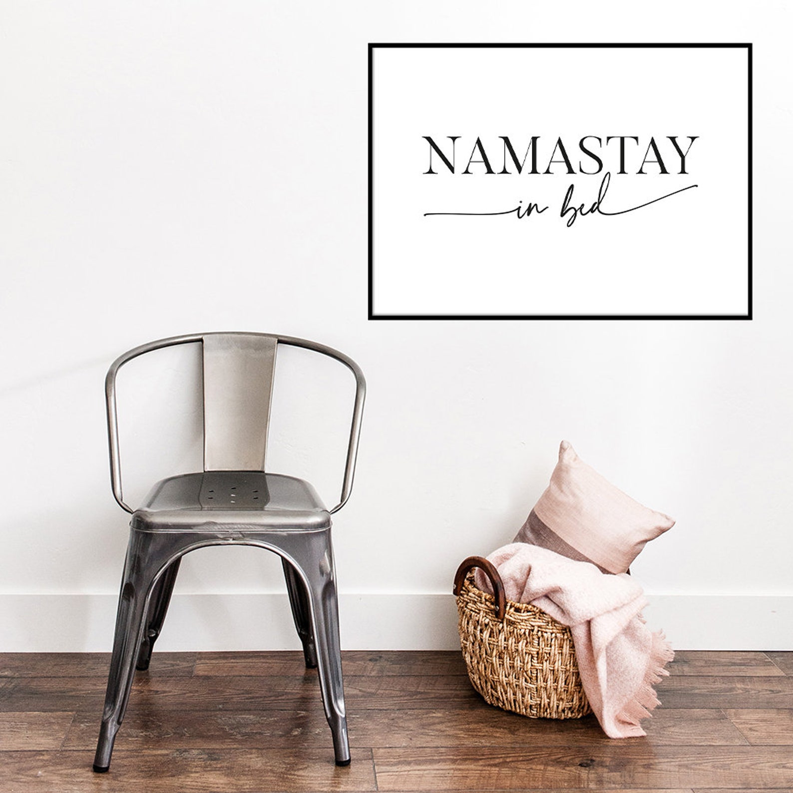 Namastay in Bed Printable Namaste in Bed Print Guest Room | Etsy