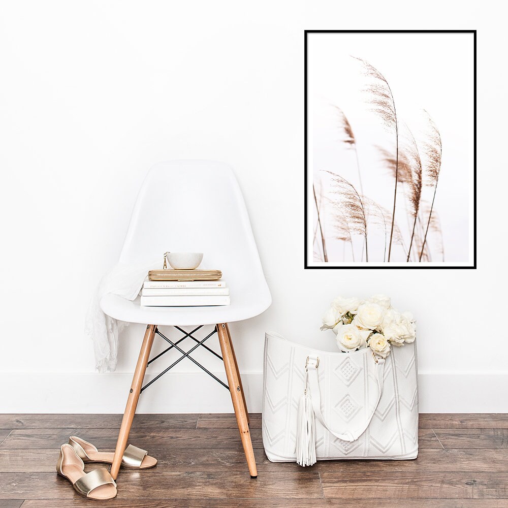 Pampas Grass Print Boho Printable Art Neutral Printable Art - Etsy