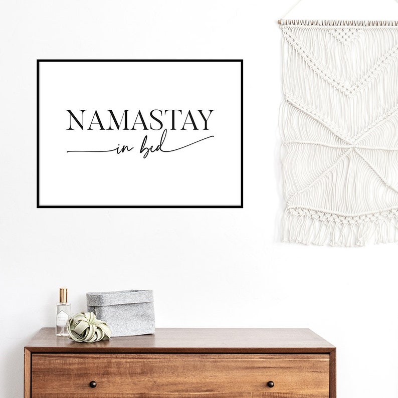 Namastay in Bed Printable Namaste in Bed Print Guest Room - Etsy