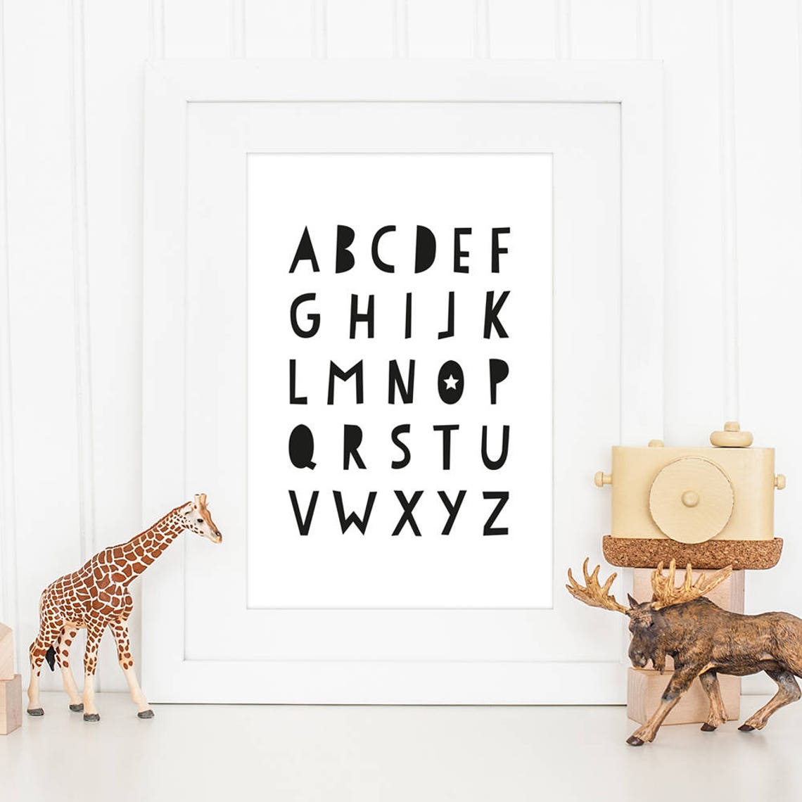Alphabet Printable Playroom Printable Monochrome Nursery | Etsy