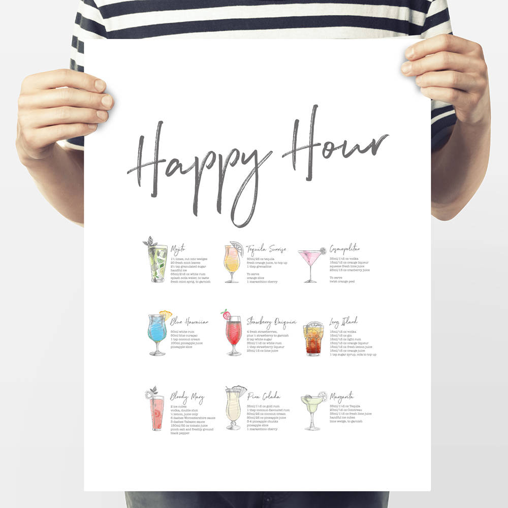 Cocktails Print Bar Printables Wall Art Bar Prints Bar | Etsy