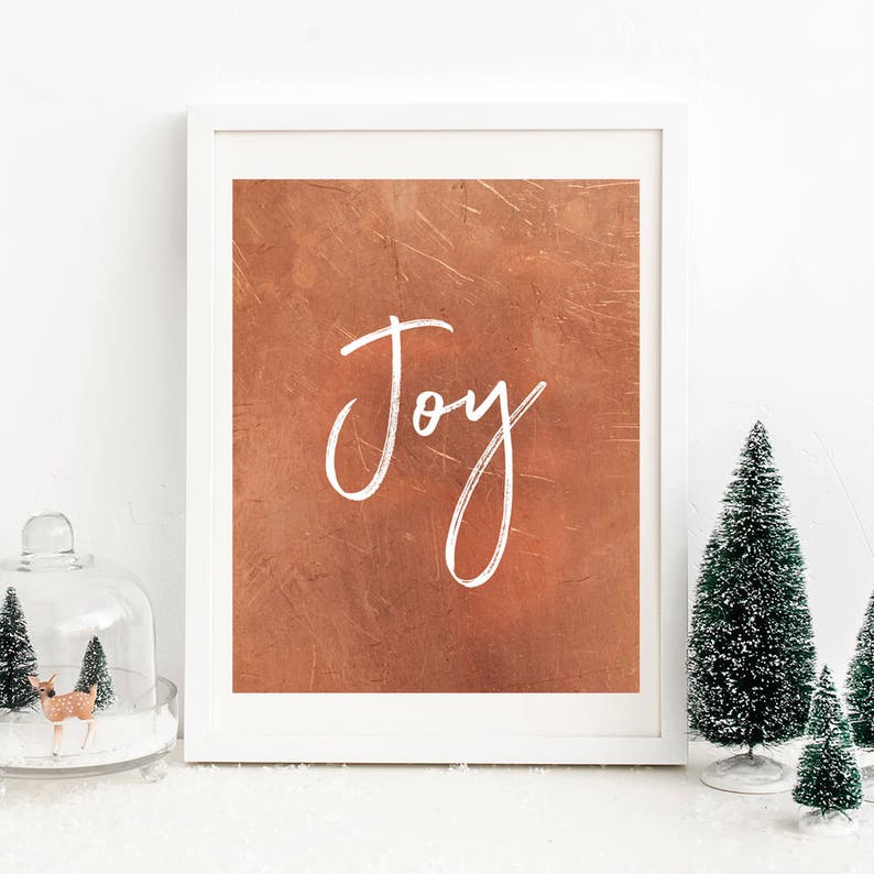 Joy Print Joy Printable Christmas Printable Wall Art - Etsy