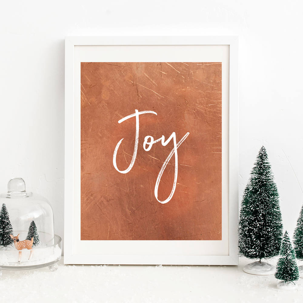 Joy Print Joy Printable Christmas Printable Wall Art - Etsy