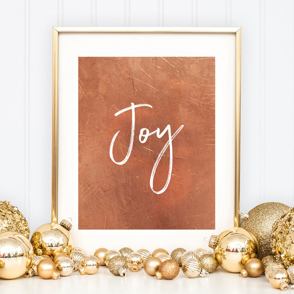 Joy Print Joy Printable Christmas Printable Wall Art | Etsy