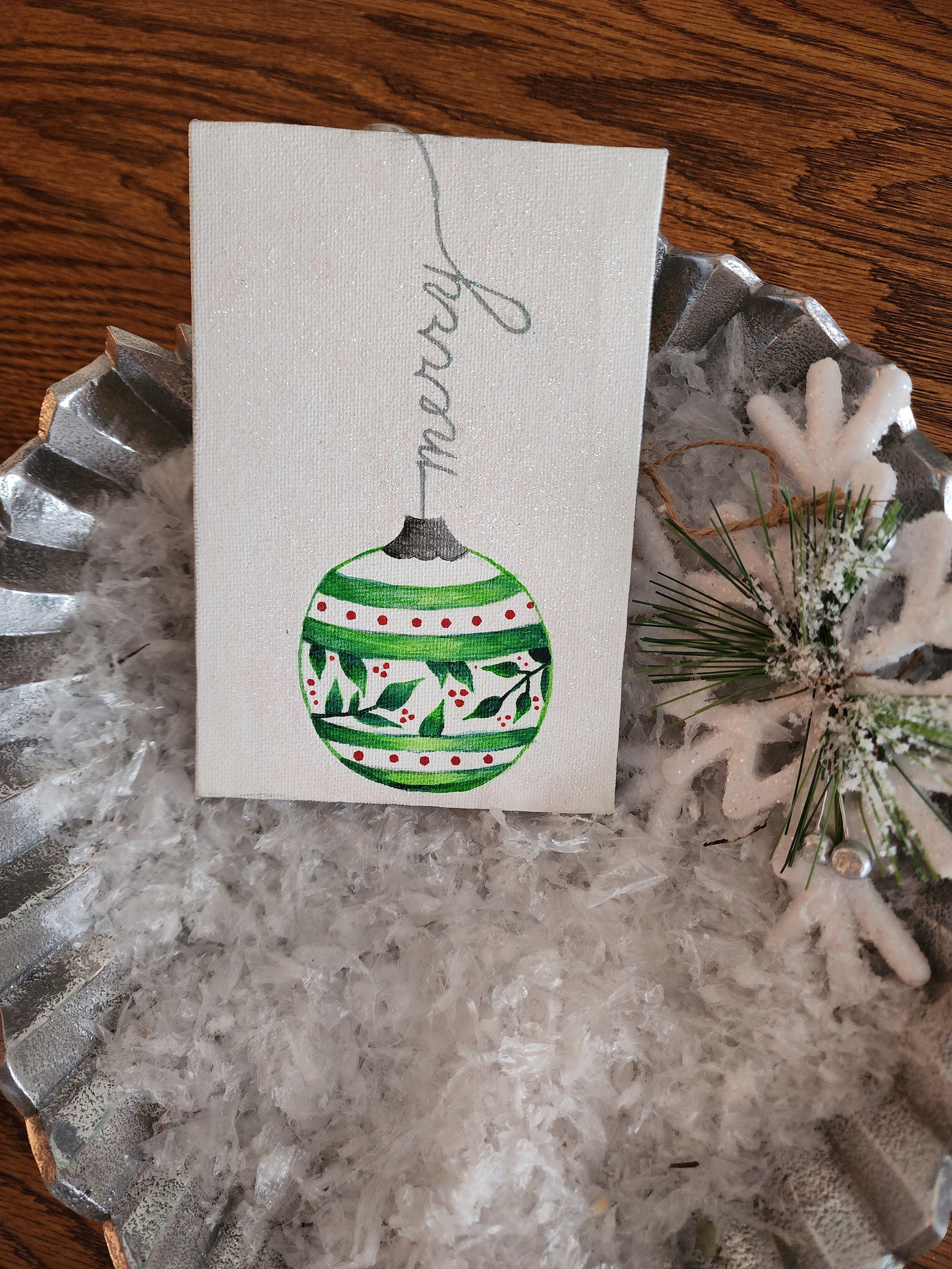 Merry Wall Art / Merry Christmas Sign / Christmas Paintings / Small ...