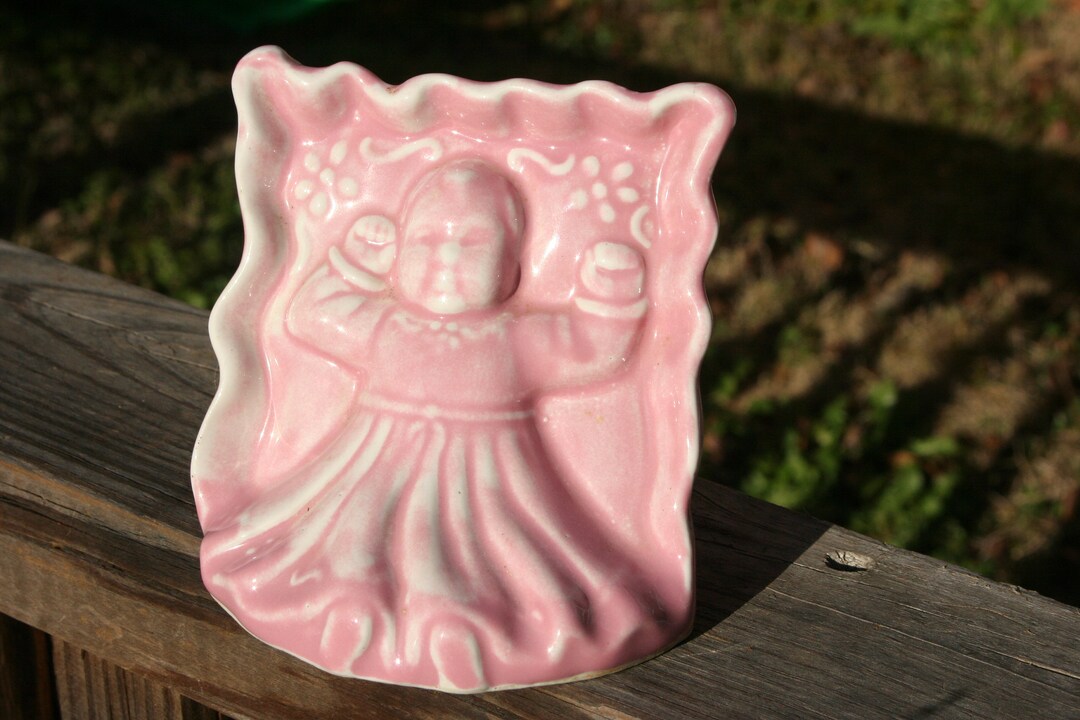 Vintage Baby Planter, Pink Planter With Baby, Vintage Pottery Planter ...