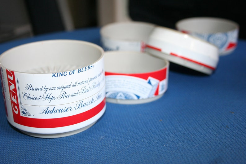 Budweiser Beer Can Coaster Puzzle Set Six Stacking Coasters | Etsy