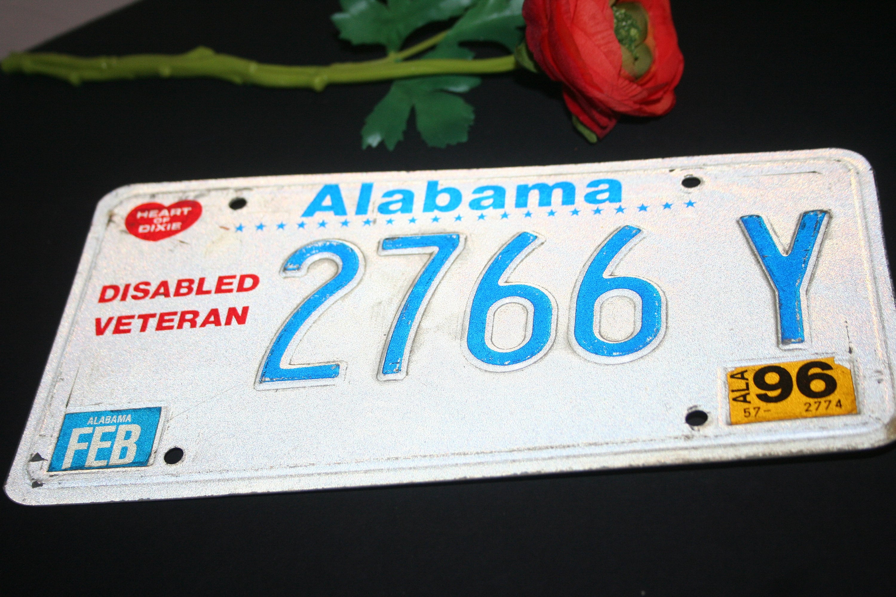 Alabama License Plate 1996 Disabled Veteran License Plate - Etsy