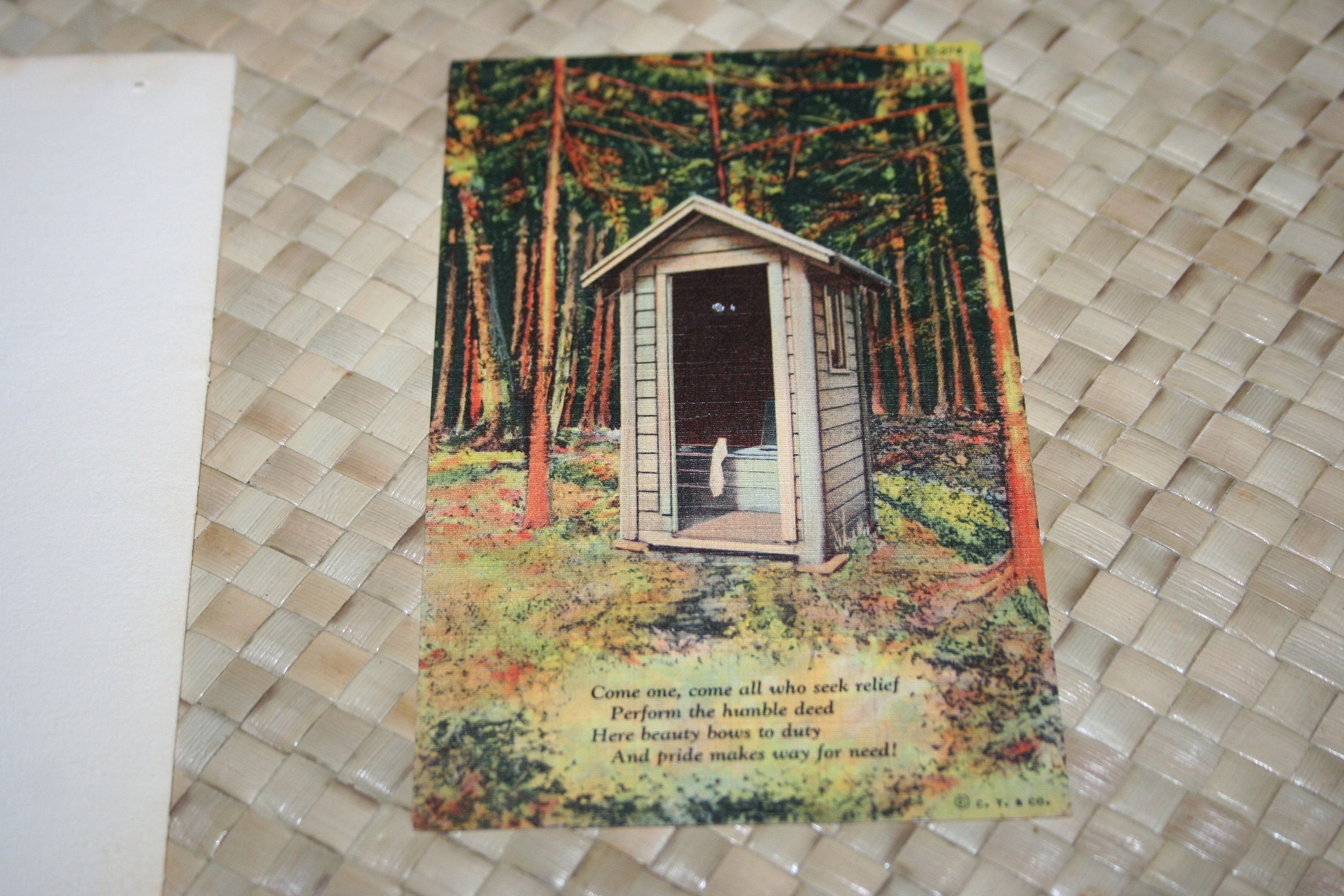 Vintage Out House Post Cards Outhouse Paper Ephemera Pair of - Etsy