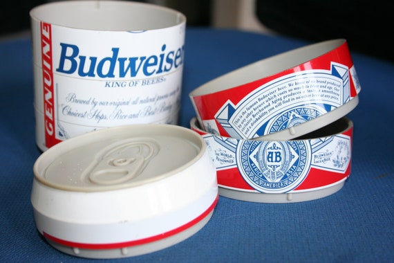 Budweiser Beer Can Coaster Puzzle Set Six Stacking Coasters | Etsy
