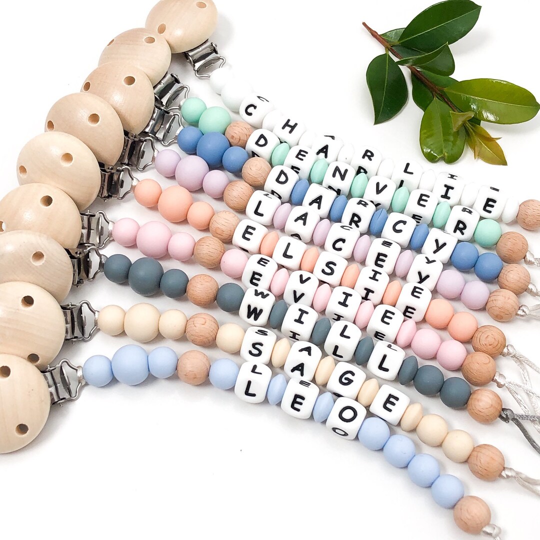 Personalised Silicone NAME Dummy Holder - Etsy