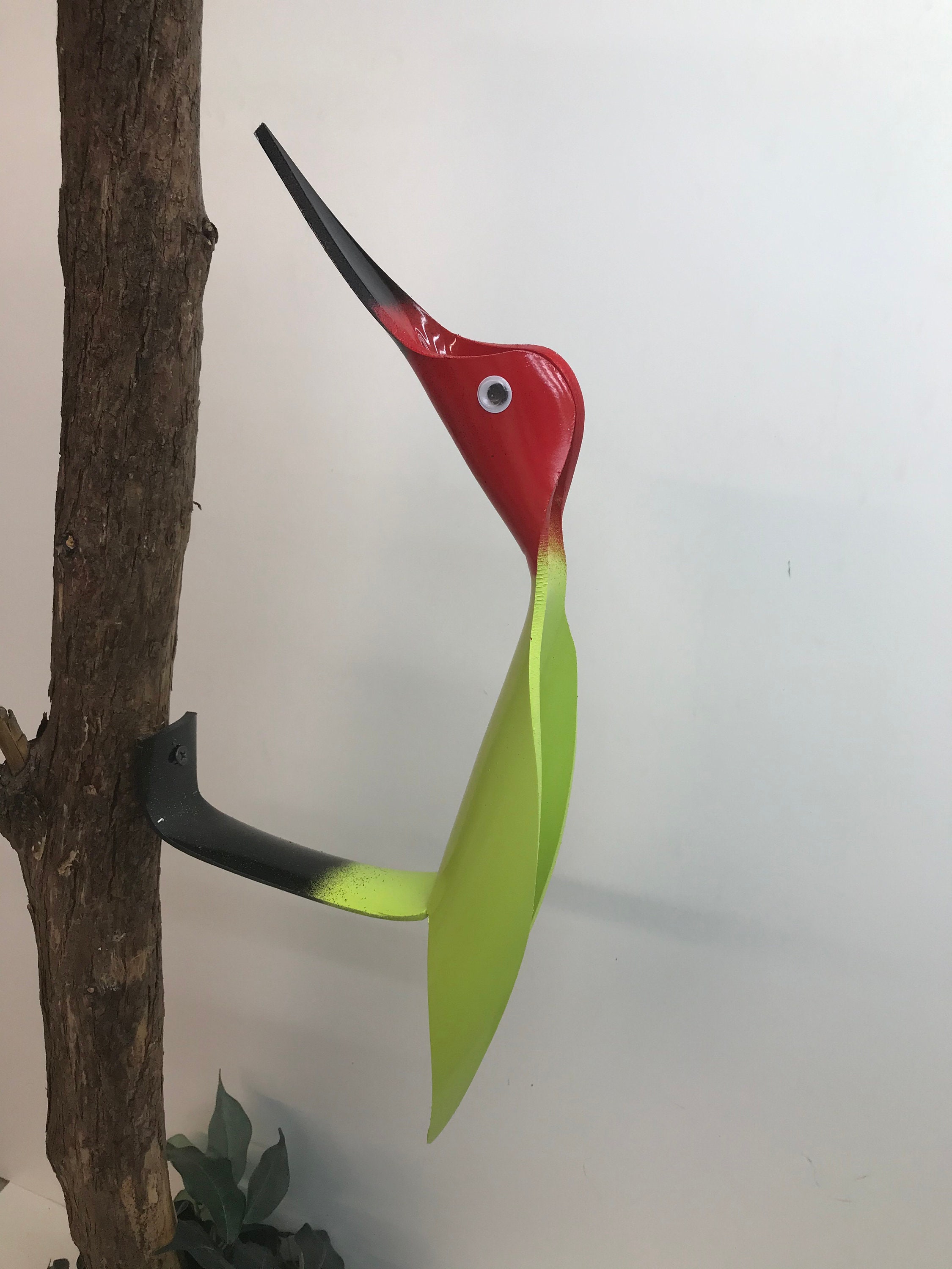 Mango the Key Lime Green Woodpecker Garden Decor. - Etsy