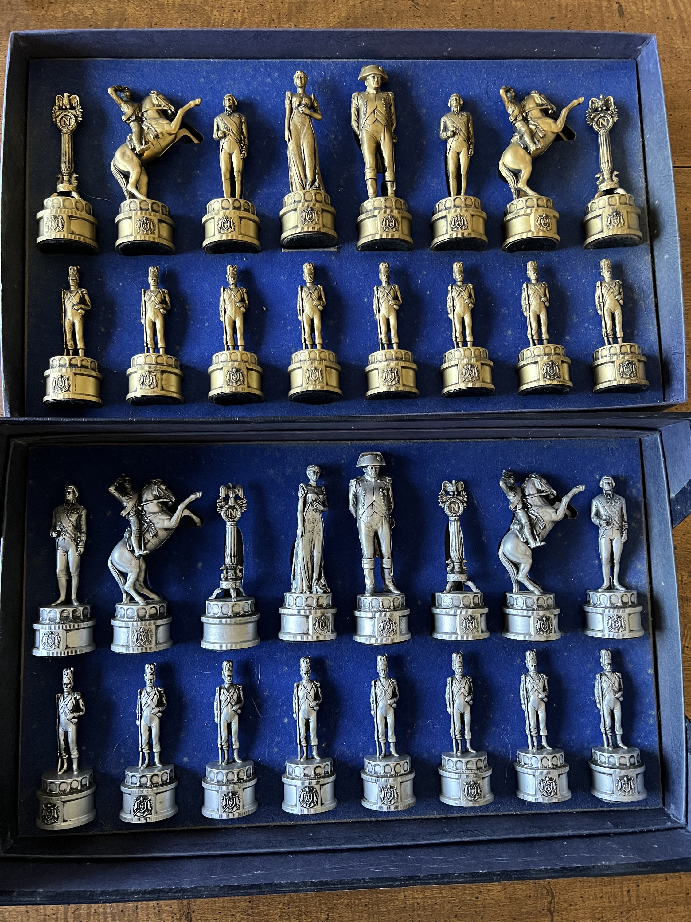 Napoleon Bonaparte Classic Games Chess Set 1966 Edition II Goldtone ...