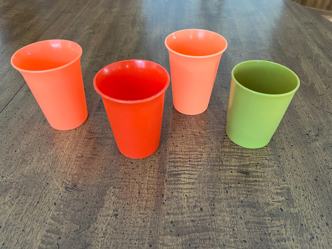 4 Assorted Tupperware Juice Cups Childrens Cups Bell Tumblers 1970s ...