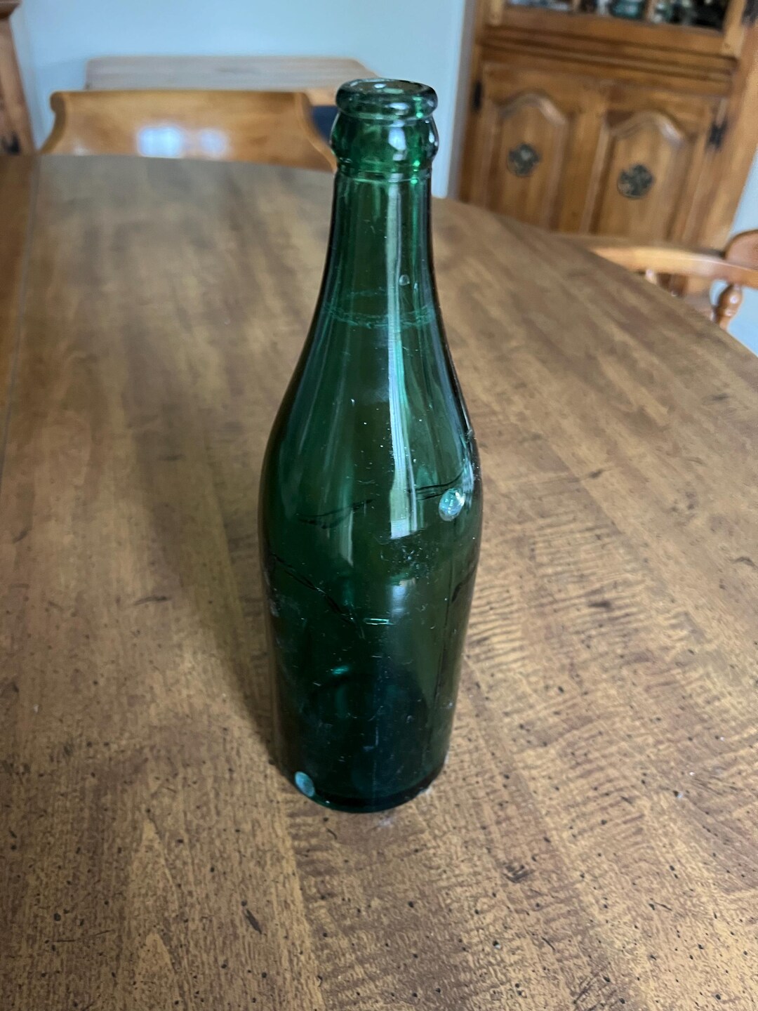 Vintage Dark Green Soda Bottle: Diamond Bottom, Collectible #7 - Etsy