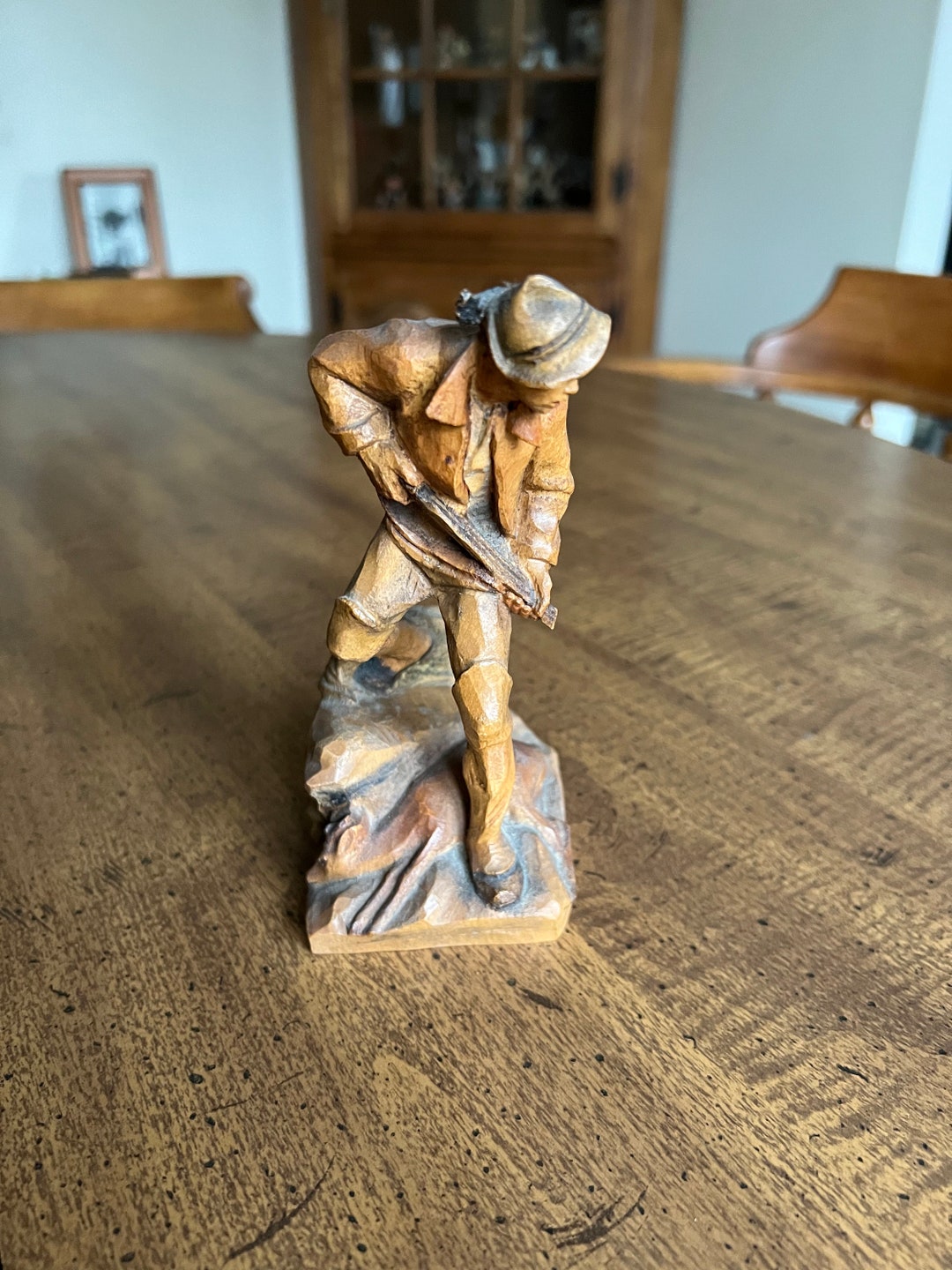 German Hunter Woodcarving Deer Rifle Hat Munich Black Forest 6 Inch ...