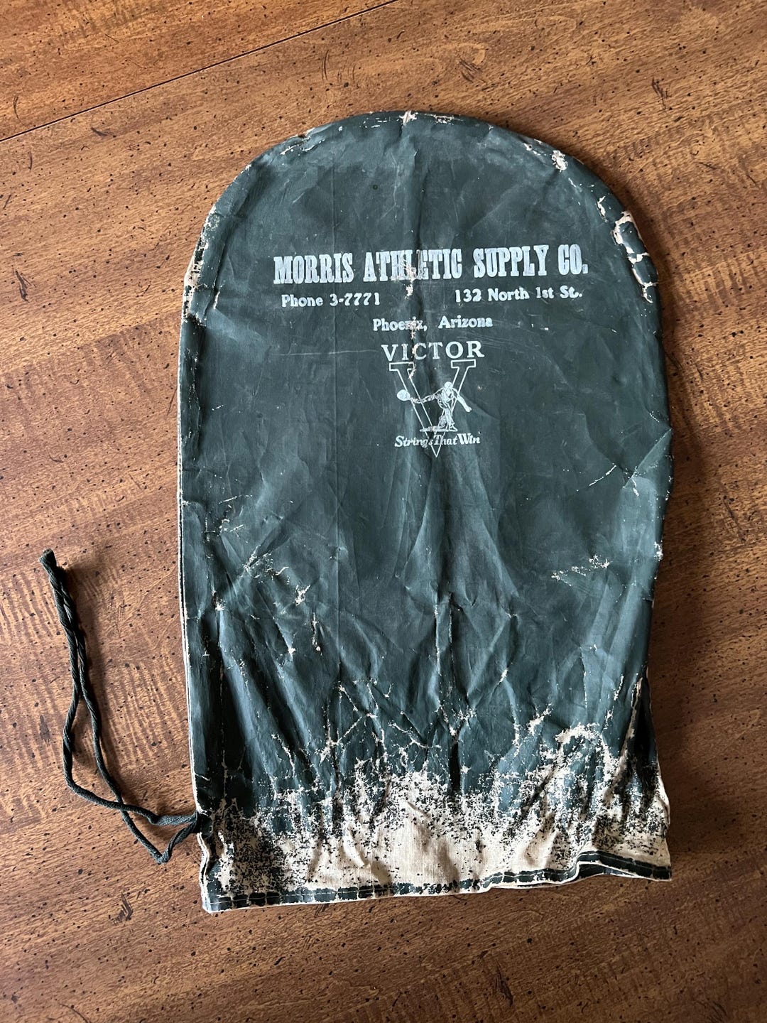 Vintage Canvas Tennis Racket Cover Morris Athletic Supply Co Phoenix ...