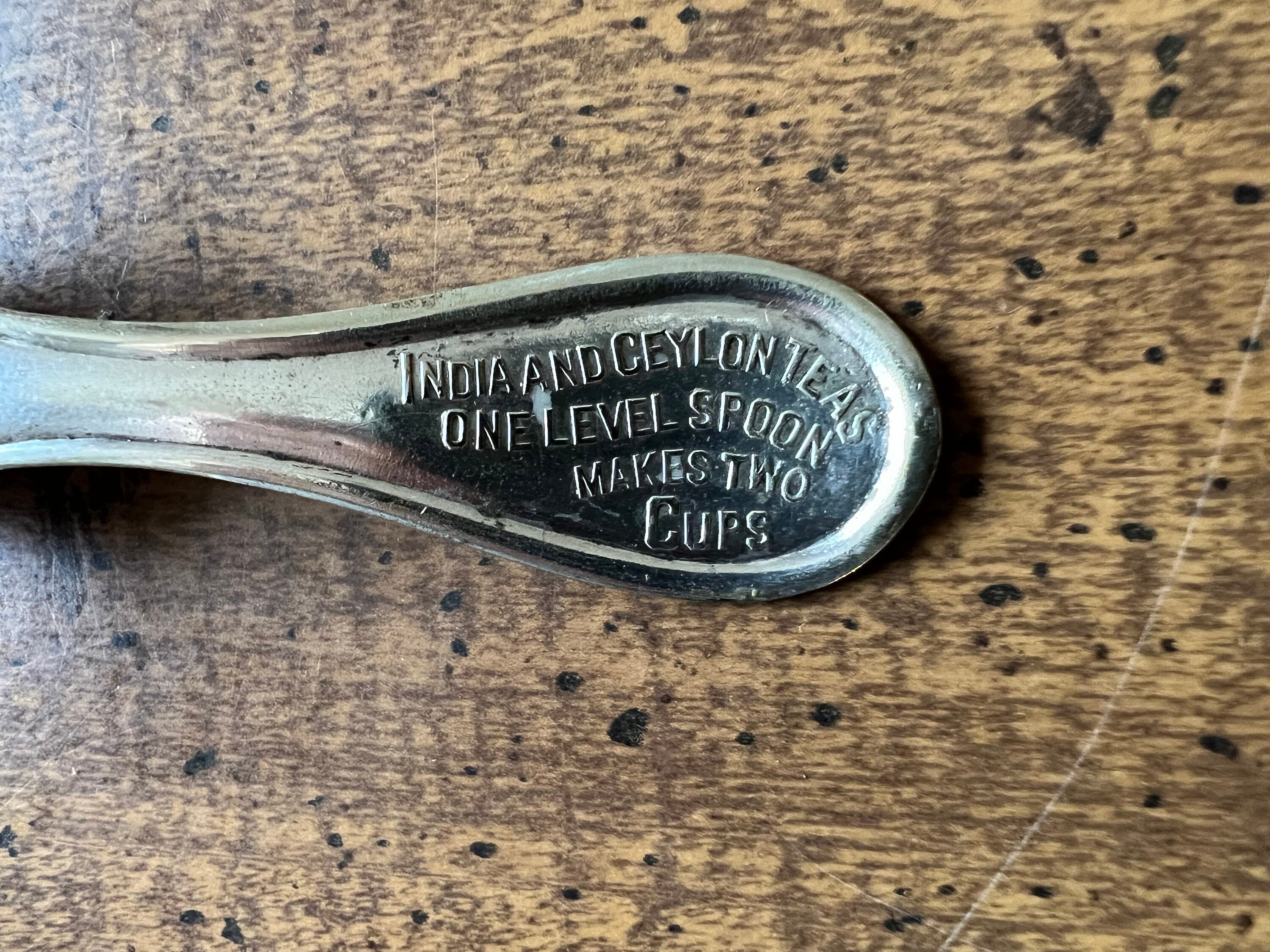 India & Ceylon Teas One Level Spoon Makes Two Cups Measuring Tea Spoon ...