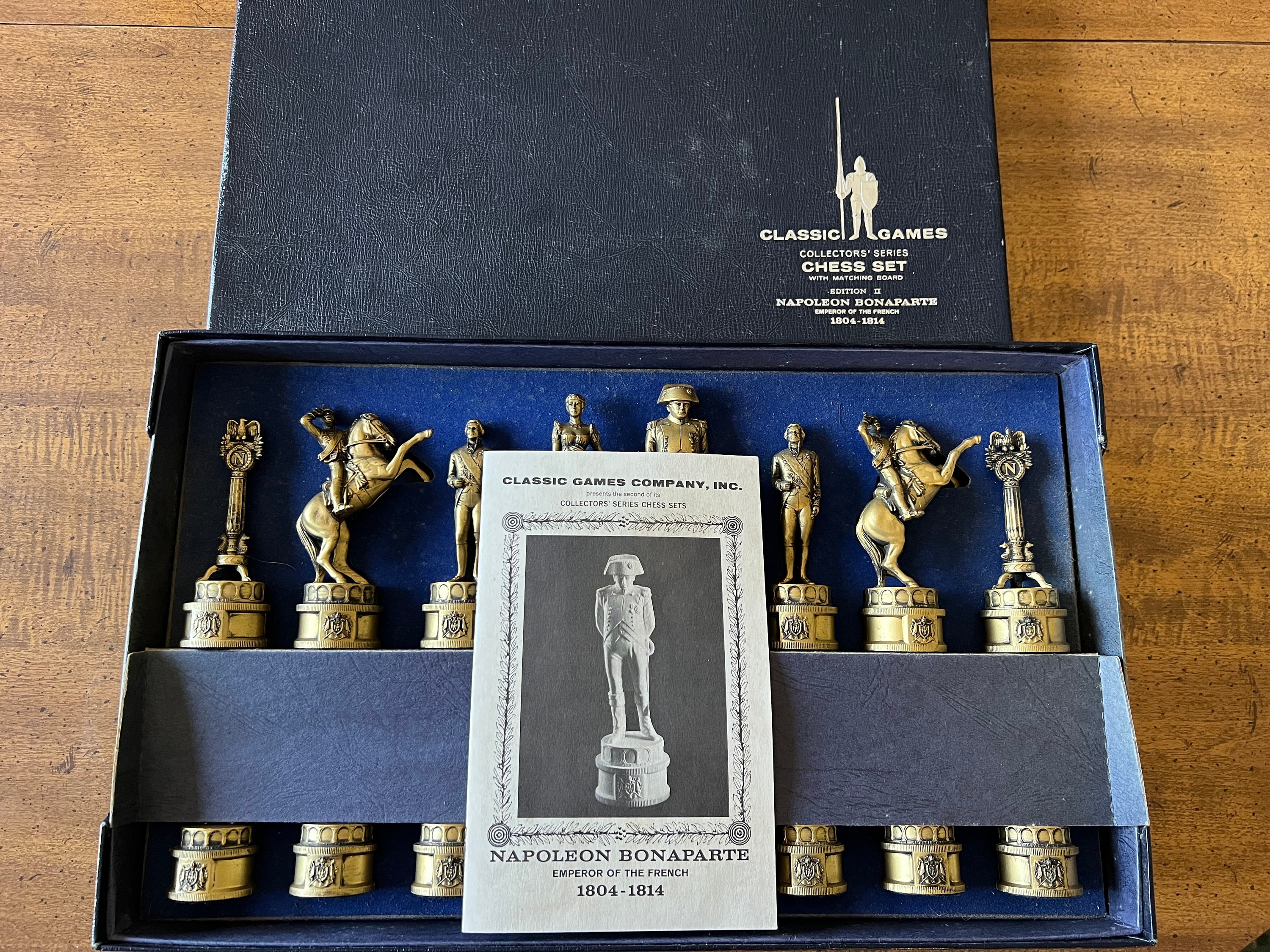 Napoleon Bonaparte Classic Games Chess Set 1966 Edition II Goldtone ...