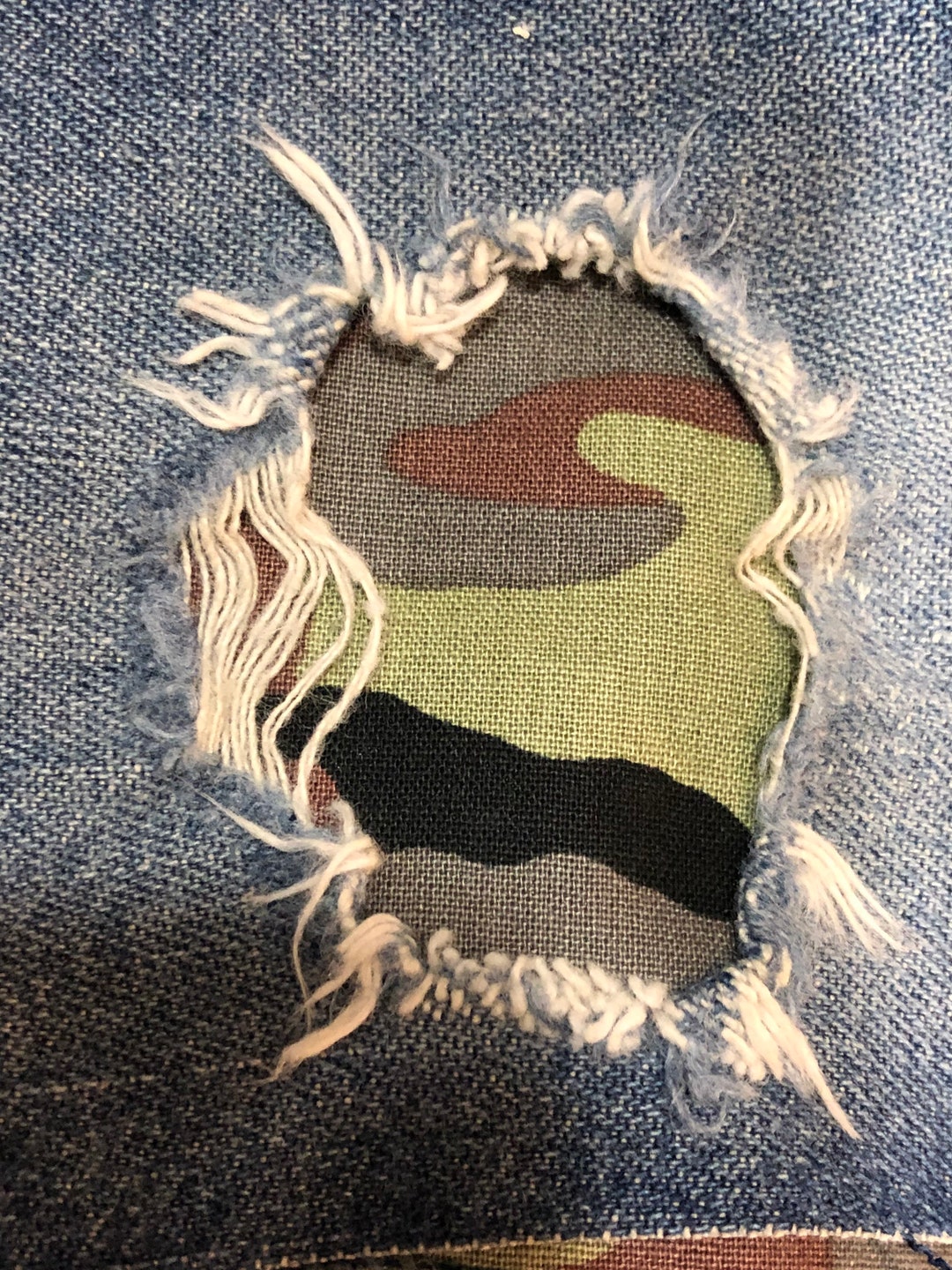 Camouflage Peek a Boo Iron on Patches (assorted Sizes) by Holeypatches ...