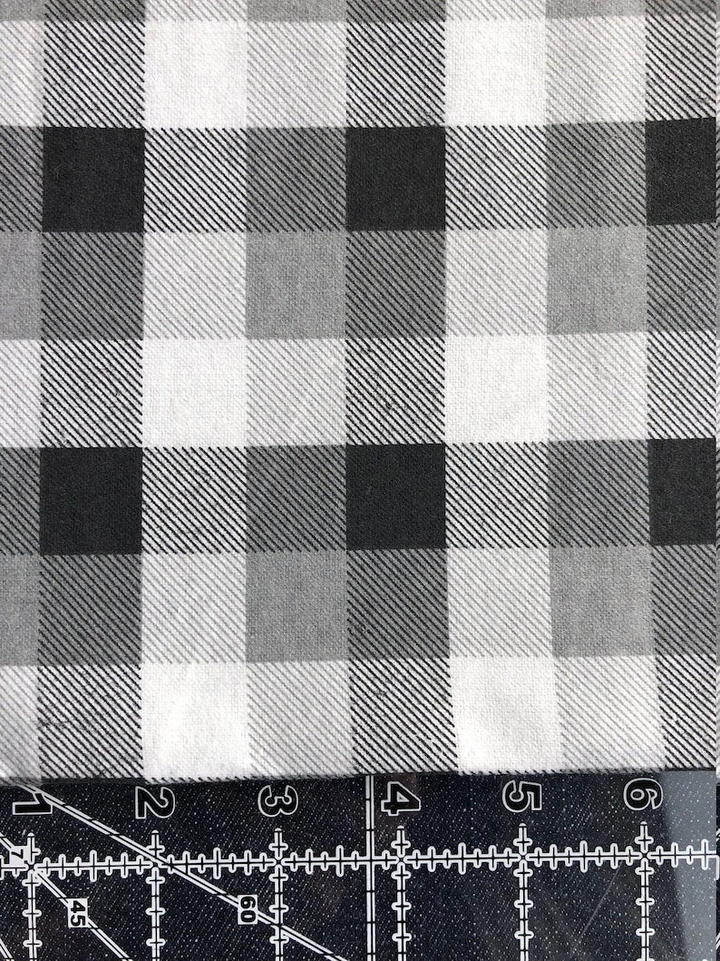Grey & White Plaid Fabric Peek a Boo Patches, IRON ON Decorative ...