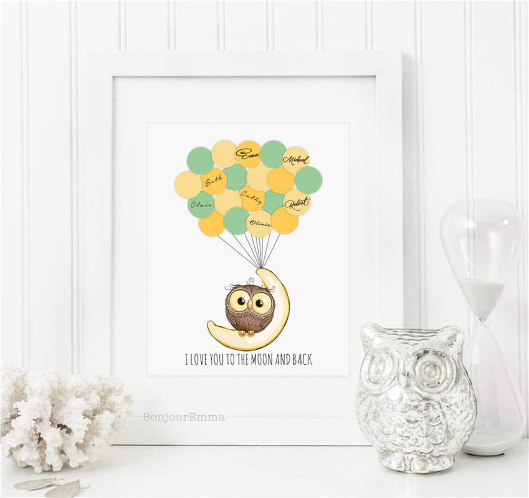 Balloon Signature Baby Shower Guest Book Boy or Girl Shower Guestbook ...